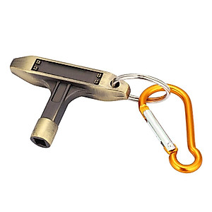 Drum Tuning Key, Portable Bronze Square Socket Drum Tuning Key with Key Ring & Buckle for Drum Accessory Parts