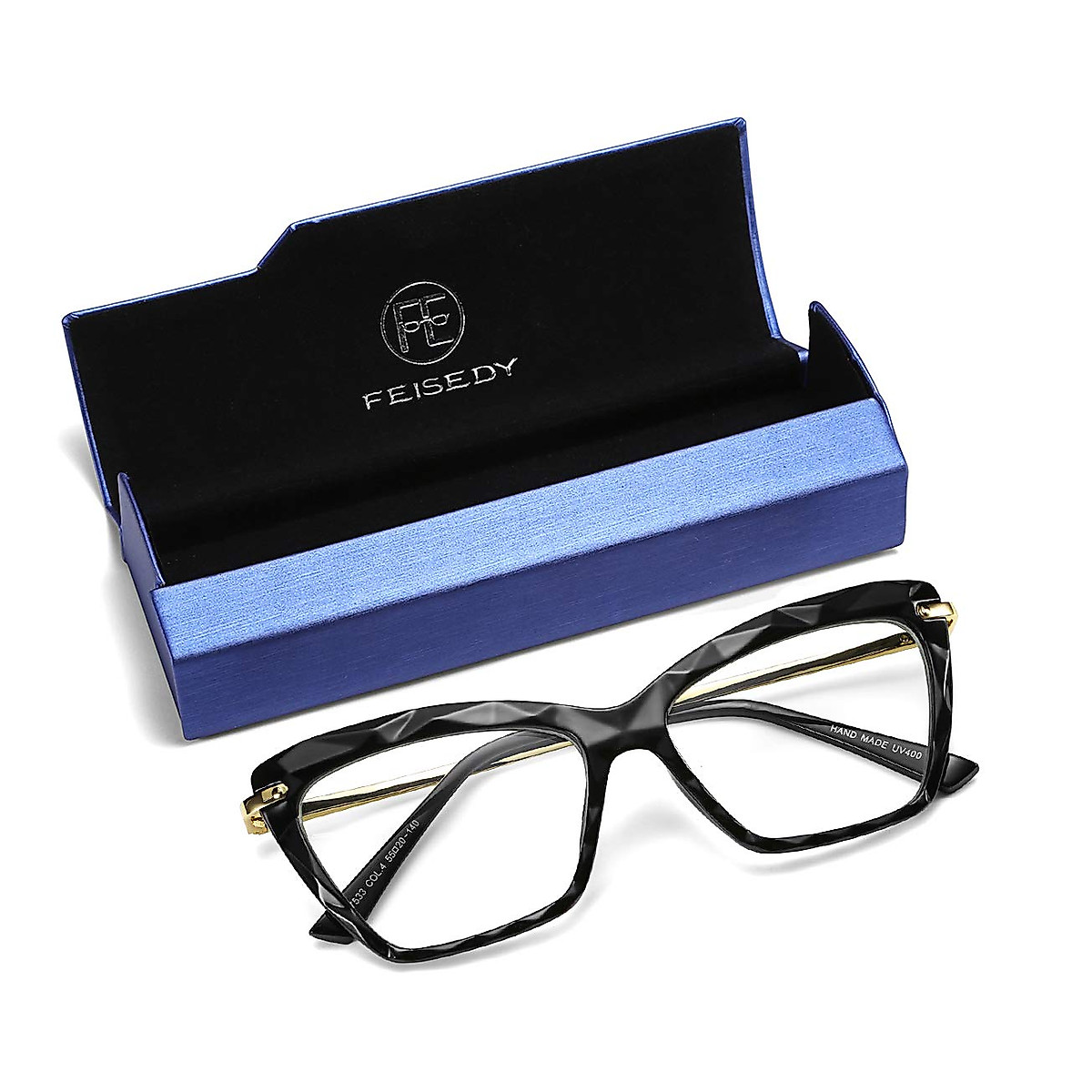FEISEDY Cat Eye Glasses Frame Clear Lenses Eyewear Women B2440