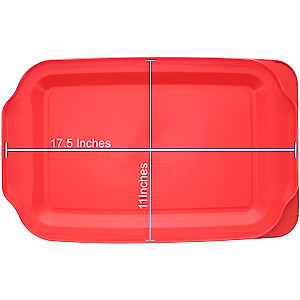 Pyrex (1) 234-PC 4qt & (1) 233-PC 3qt & (1) 222-PC 2qt Red Plastic Replacement Baking Dish Lids