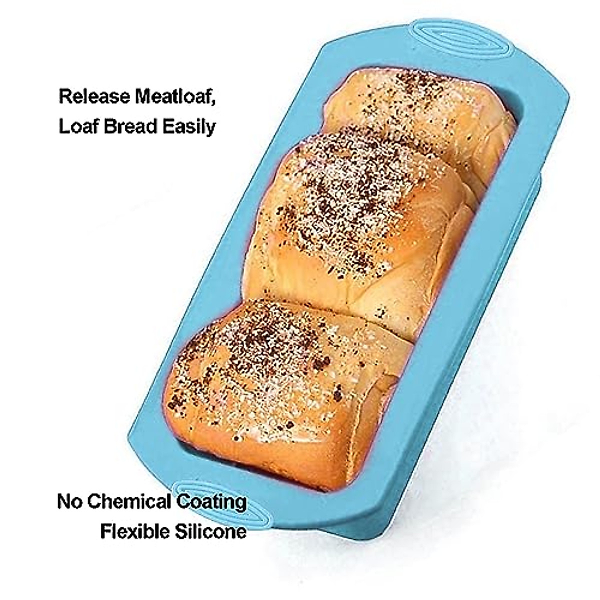 ABCISI Silicone Bread Loaf Pan,Bread Pans for Baking,Homemade Bread Making Non-Stick Bread Pans, Cake Pan,Rectangle Bread Mold for Oven, Microwave, and Freezer Safe Baking,2 Pack
