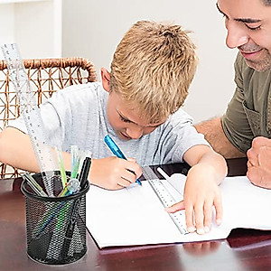 Koogel 40 PCS Clear Rulers,Plastic Rulers 12 Inch Bulk for Classroom Straight Rulers with Centimeters and Inches for Kids,School,Office,Home