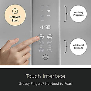 hOmeLabs Digital Countertop Dishwasher with 6 Place Settings - Energy Star Certified with 7 Programs - with Dish Rack, Cup Shelf, and Cutlery Basket - Ideal for Small Apartments, Dorms, Boats, and RVs