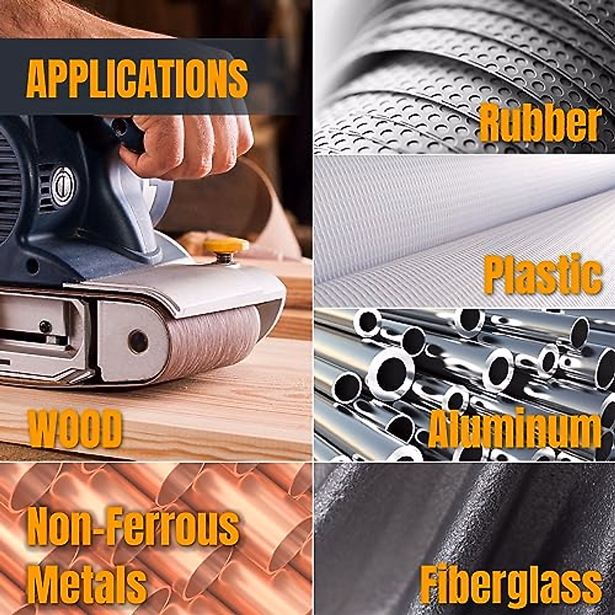 POWERTEC 110060 4 x 24 Inch Sanding Belts | 40 Grit Aluminum Oxide Belt Sander Sanding Belt | Sandpaper For Oscillating Belt and Spindle Sander – Pack of 10