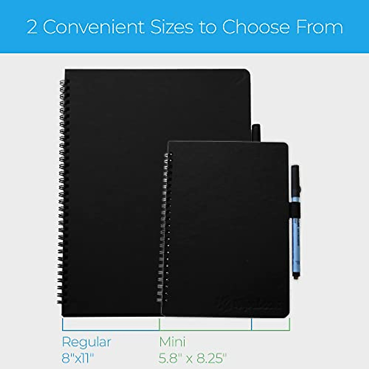 WIPEBOOK SMART REUSABLE SCAN NOTEBOOK - Smart Reusable Whiteboard Notebook - Ruled/Graph/Blank (8.5" x 11") with Expo Ultra Fine Dry Erase Marker | Ideal For Note-Taking & Doodling Charts | 8.5" x 11"