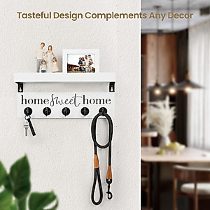 FIPUTE Christmas Stocking Holder for Wall Hanging, Wooden Stocking Hangers for Wall, Christmas Stocking Hook Decoration, Christmas Fireplace Mantel Decorations, (14" x 6.3" x 3.9") White