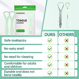 36 Counts Tongue Scrapers, BPA Free Tongue Cleaner Scrapers for Adults & Kids, Plastic Tongue Scrubber with Zipper Bag Great for Oral Hygiene,Easily Fresh Breath On The Go