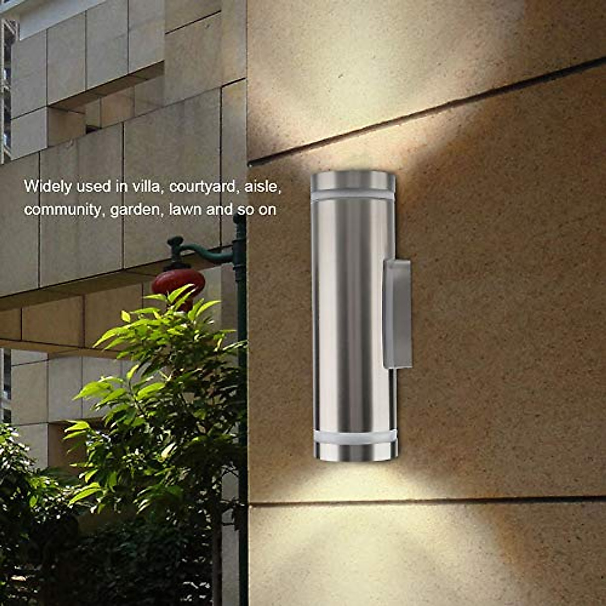 OhhGo 1Pc Up and Down Wall Light Indoor Outdoor Home Garden Lawn Decor Lamp LED Bulbs Included