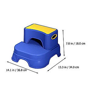 ' Step Stools Step Stool Potty Training Stool Foot Stool Bedside Step Stool Toilet Stool Stool for Kitchen Bathroom Bedroom Blue Yellow Step Stool