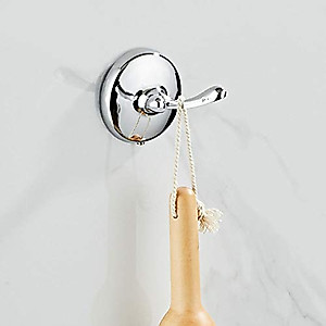 Omabeta Bathroom Towel Hook, Unique Wall Mounted Stainless Steel Double Robe Hook, Practical Arc Design Coat Towel Hanger Holder for Bathroom Living Room Office Hotel(Double Robe Hook)