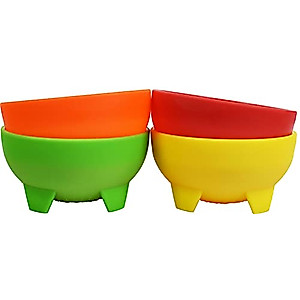 Black Duck Brand Set of 8 Multi Color 4.5" Diameter, 12 oz Salsa Bowls - Serving Bowls - Dipping Bowls