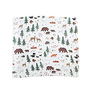 RED ROVR Organic Cotton Swaddle | Newborn Receiving Blanket | Baby Wrap | Boy, Girl, Unisex | Soft, Lightweight, Breathable | Burping, Nursing | 2-Pack | 44" x 44" | Bear Buddies