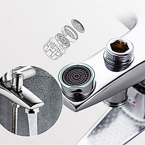 IEEONCNON Bathtub Faucet with Sprayer,Shower Mixer,Hot and Cold Bathtub Faucet to Shower Converter,Shower Mixer,Brass Bathtub Faucet,Wall Mounted Faucet