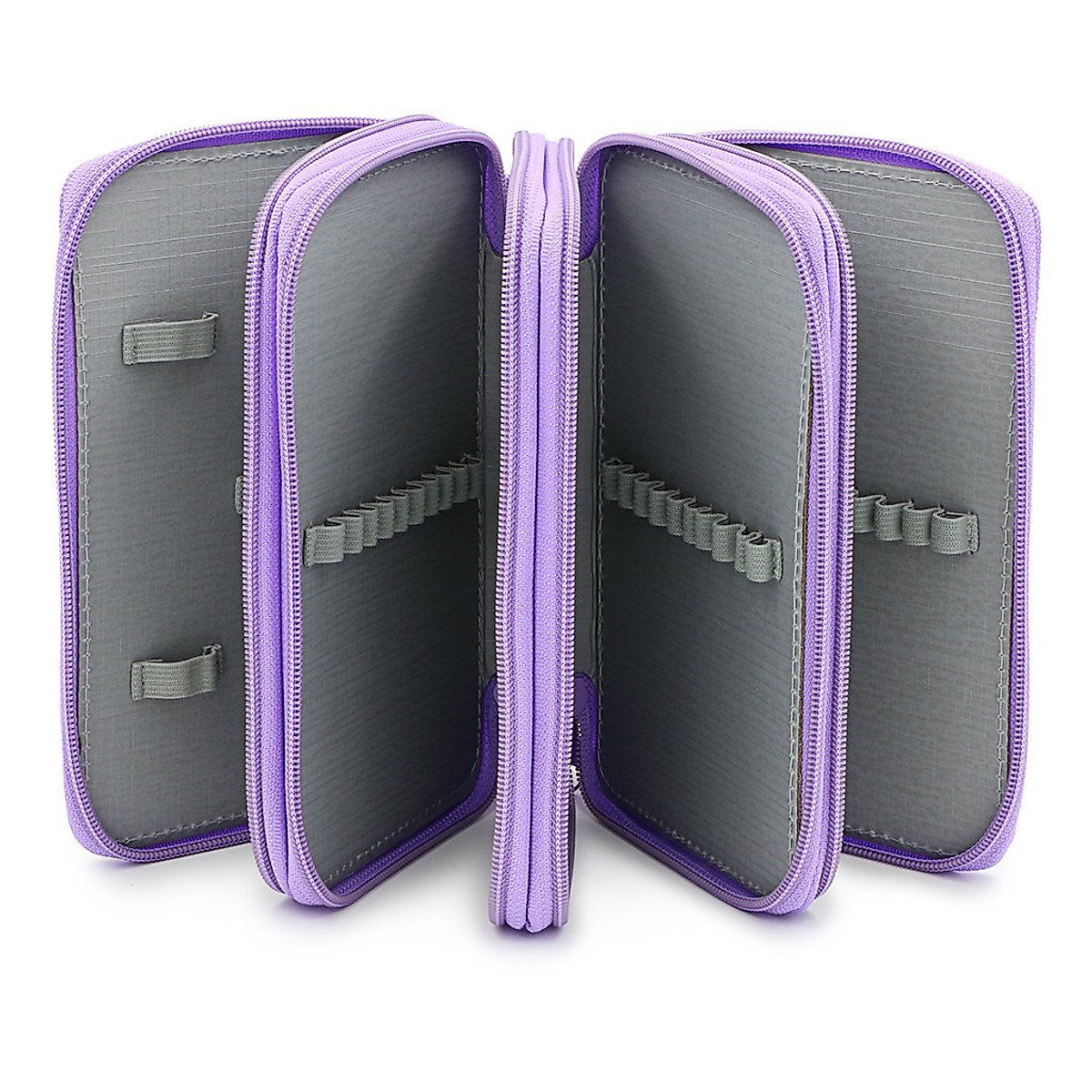 BTSKY® Handy Wearable Oxford Colored Pencil Case 72 Slots Pencil Organizer (Purple)