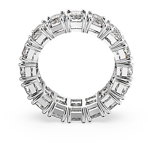 SWAROVSKI Matrix Vittore Ring, Rectangular Cut, Clear, Rhodium Finished; Size: Us 6; Eu 52