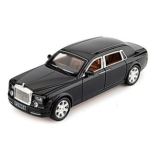 Greshare Model car, 1:24 Rolls-Royce Phantom Diecast Sound & Light & Pull Back Model Toy Car Black New in Box