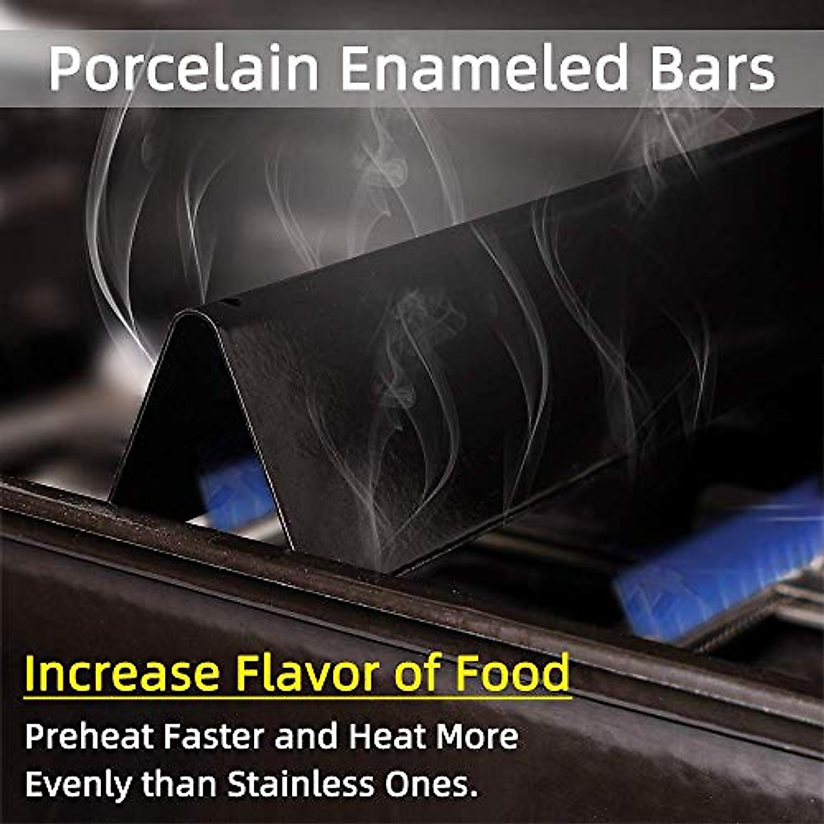 X Home 22.5-Inch Heavier Flavorizer Bars Replacement for Weber Genesis Silver/Gold B & C, Spirit E-310, Spirit 300 Series (Side-Mounted Control) Grill Parts, Porcelain-enameled, 5-Pack