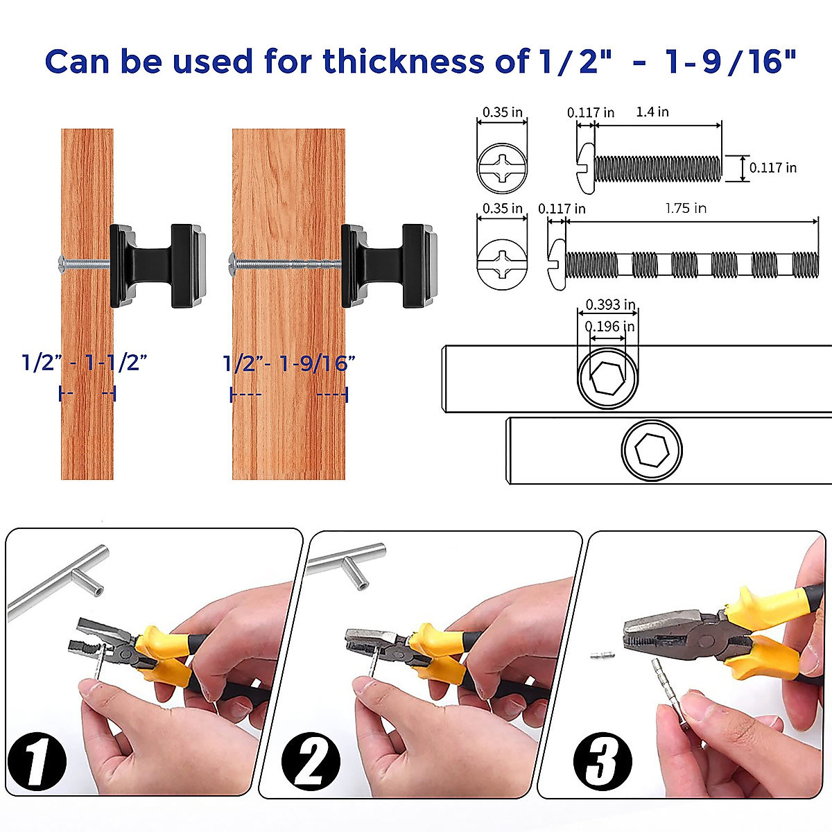 Ravinte 30 Pack Matte Black Square Kitchen Cabinet Knobs,Zinc Solid Drawer Pulls,Farmouse Cabinet Handles for Cupboard, Dresser, Closet and Bathroom, Modern Cabinet Hardware for Cabinets