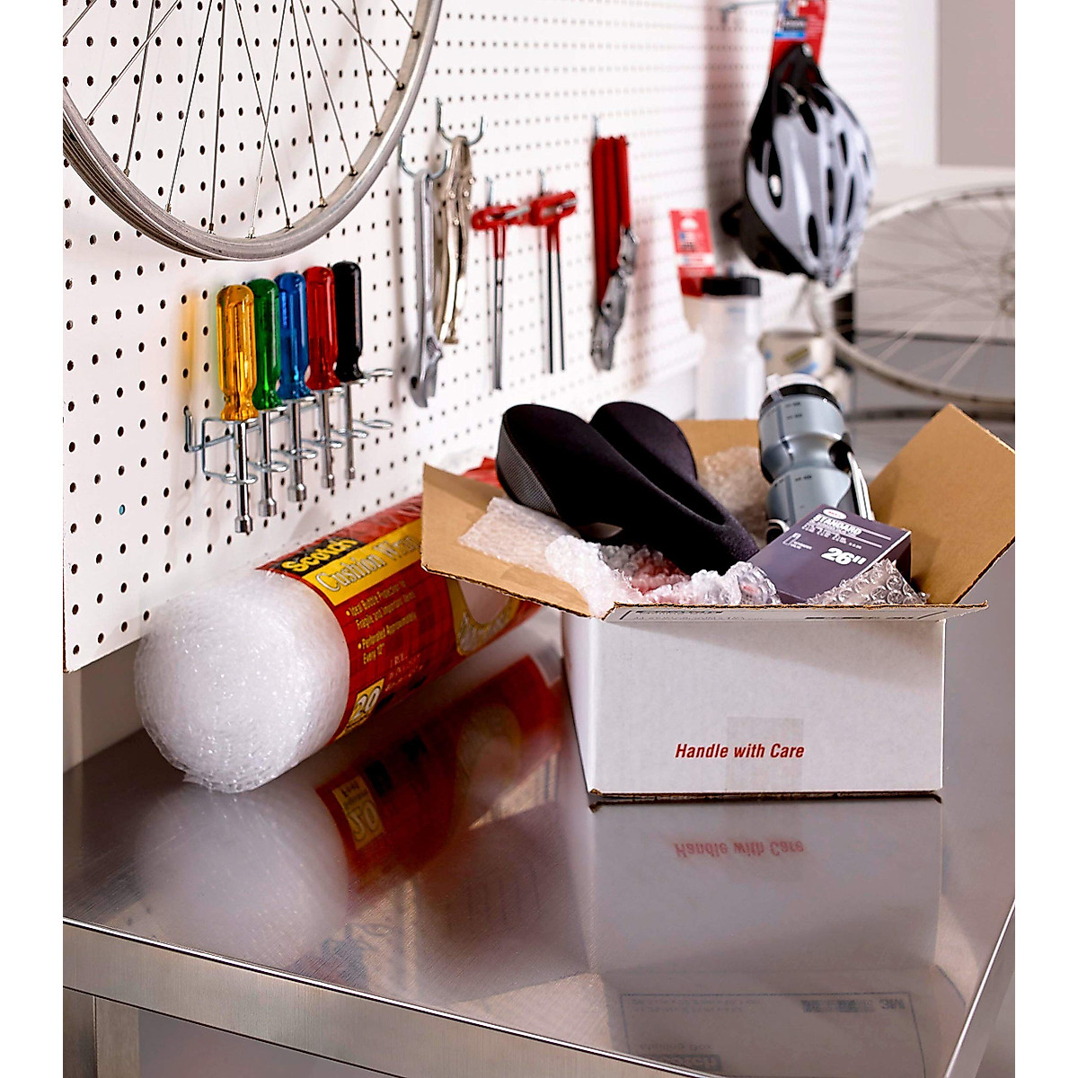 Scotch Sure Start Shipping Packaging Tape, 1.88"x 22.2 yd, Designed for Packing, Shipping and Mailing, Quiet Unwind, No Splitting or Tearing, 1.5" Core, Clear, 6 Dispensered Rolls (145-6)