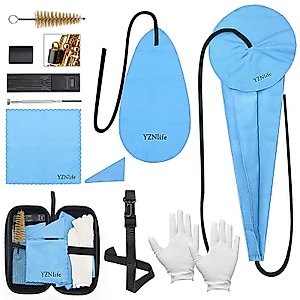 YZNlife Saxophone Cleaning kit with Case for Alto Tenor Clarinet Flute and other Wind & Woodwind Struments Including Sax Cleaning Cloth(4pcs),Mouthpiece Brush Thumb Rest Cushion Reed Case,(Blue)