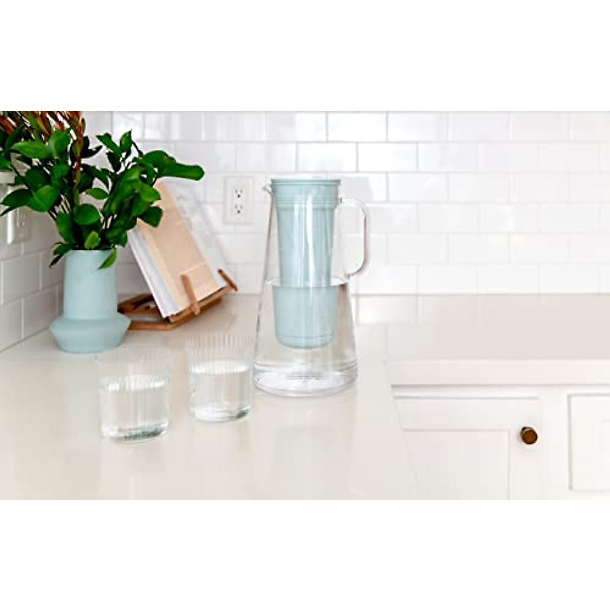 LifeStraw Home – Water Filter Pitcher, 7-Cup, Seafoam, BPA Free Designed for Everyday Protection Against Bacteria, parasites, microplastics, Lead, Mercury, PFAS, and a Variety of Chemicals