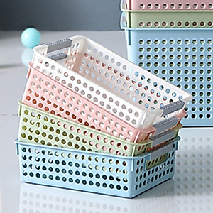 BILIKEYU Dirt Proof PP Storage Basket With Handle Simple Appearance Sundries Storage Box Household Supplies Household Packing (White, One Size)