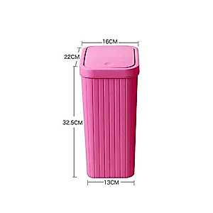 TJLMZ Commercial Slim Trash Can, No Handle，Stylish and Durable (Color : B)