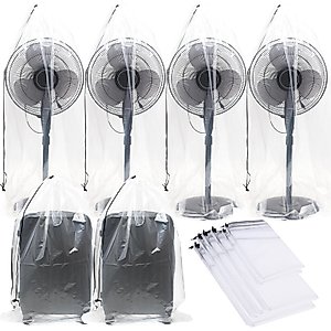 6 Pack Extra Large Clear Drawstring Plastic Bags, 2 Sizes Big Jumbo Storage Bags 40x60 Inches and 27.5x40 Inches, Plastic Bags for Luggage, Suitcase, Furniture and Kids Bike Reusable