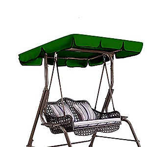 TINVHY Swing Canopy Cover, Outdoor Patio Swing Canopy Blocking Sunshade, Porch Top Cover for Patio Yard Seat Furniture Three-Seater Outdoor Garden Swing Cover Canopy