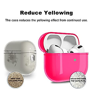 Oakxco Airpods Pro 2nd Generation Case Clear, Soft TPU Silicone Transparent Protective Cover with Lanyard Wrist Strap, Thin Slim Fit Rubber Case for iPods Pro 2 for Women Girl Cute, Hot Pink