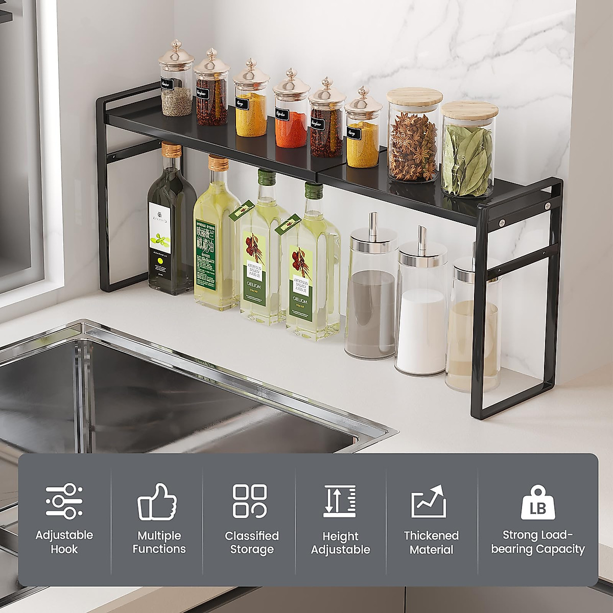 WOCHUANGSI 1pcs Small Narrow Tall Shelf for Windowsill Kitchen Organizer Window Sill Plant Shelf Stackable Shelves Bathroom Sill Thin Shelves for Narrow Spaces Counter Top Racks