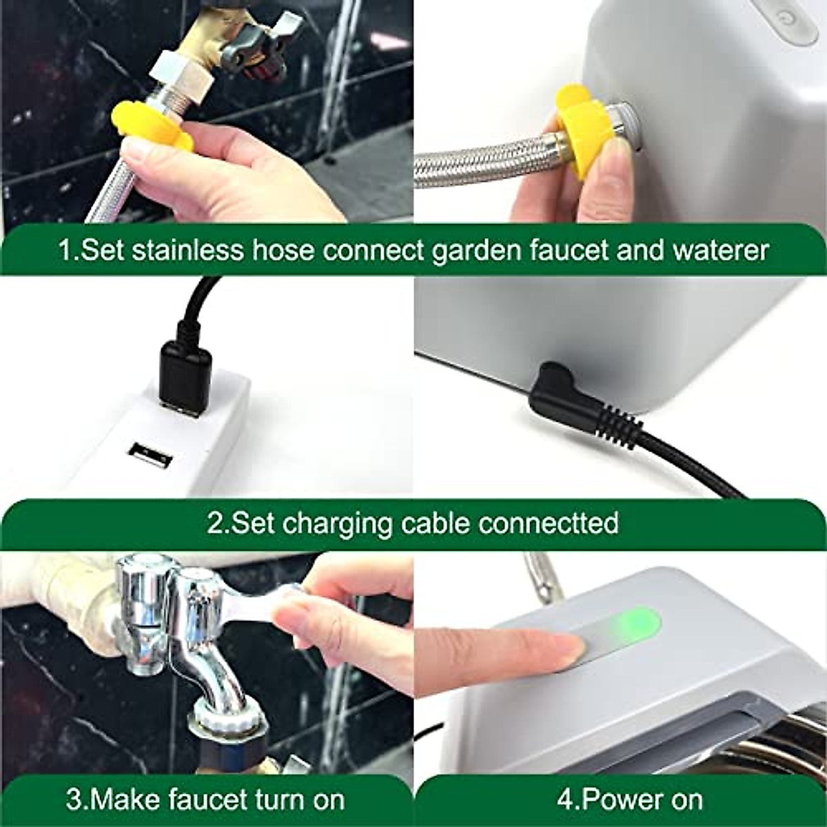 AUKL Dog Water Bowl Dispenser Auto Filling Dog Faucet Waterer Connects to Garden Hose