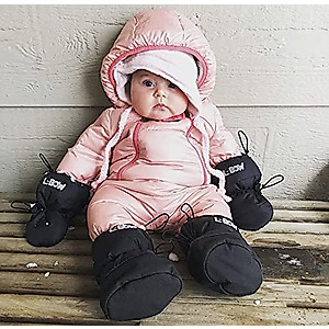 L-Bow Infant Cold Weather Mittens + Mittens For Winter + Stay On Design For Baby Boys & Girls + Warm Waterproof Material