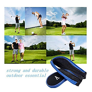 VideoPUP 10PCS Golf Iron Head Covers Long Neck Iron Zippered Golf Club Headcovers Protect Set