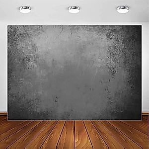 JASREE Vinyl 10x8ft Vintage Abstract Grey Backdrop for Photography Blue Backdrop Gradual Change Gray Cement Wall Background Kids Baby Shower Adults Wedding Photos Portrait Backdrop Photoshoot Props