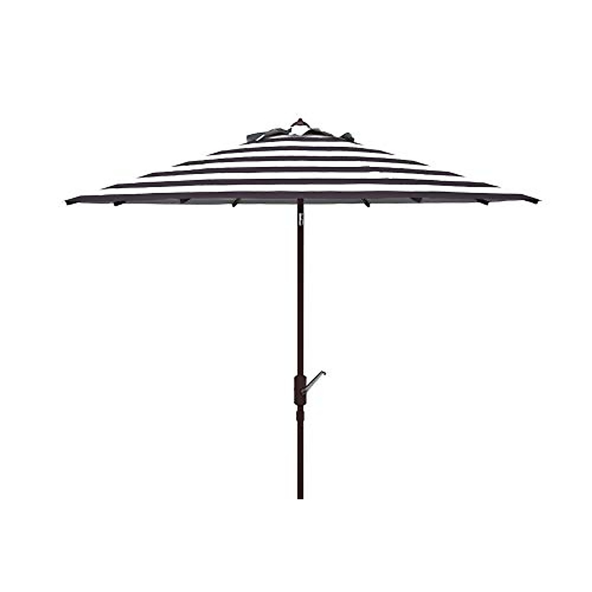 Safavieh PAT8104A Outdoor Iris Fashion Line Black and White 11-Foot Round UV Protected Umbrella