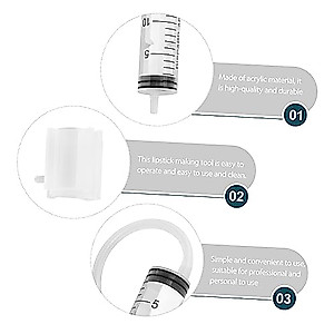 2pcs Lipstick Stripper DIY Kits Tray Mold Silicone Molds Lipstick Demoulder Lipstick Making Kits Lip Balm Stripper Acrylic White Lipstick Making Tool Lip Cream Casting Tool Manual