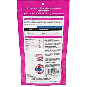 Nutramax Cosequin Joint Health Supplement for Cats - With Glucosamine, Chondroitin, and Omega-3, 60 Soft Chews