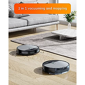 ILIFE V8s Robot Vacuum and Mop Combo, Big 750ml Dustbin, Enhanced Suction Inlet, Zigzag Cleaning Path, LCD Display, Schedule, Self-Charging Robot Vacuum Cleaner, Ideal for Hard Floor and Pet Hair.