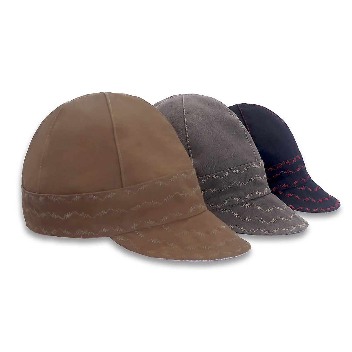 BOCOMAL Welding Cap HRC2 Flame Resistant 10OZ Durable Cotton Duck 2 Sided 6 Pannel Welder Hats 7 3/8 Brown