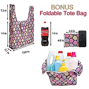 Laundry Bag with Strap, Machine Washable Large Dirty Clothes Organizer, Clothes Storage Easy Fit a Laundry Hamper or Basket, Can Carry Up to 4 Loads of Laundry, Bonus Reusable Tote (Black - Hot Pink)