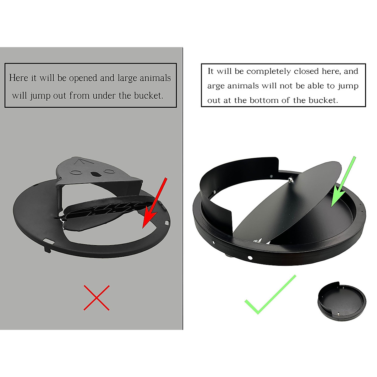 Bucket Lid Mouse Trap Metal 5 Gallon Bucket lid,Strong Metal Material That Cannot be Bitten, auto Reset, Repeat Catch, Indoor Outdoor, (2pack)