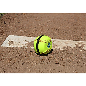 Spinform Softball Pitching and Throwing Spin Trainer, 12" Leather Ball with Raised Stitched Seams, Ideal for All Distances and Speeds