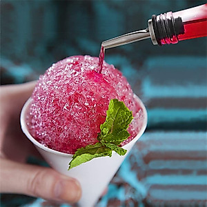 5 Pcs Liquor Bottle Pourers, Stainless Steel Liquor Pourers with Rubber Dust Caps, Classic Bottle Pourers Tapered Spout to Fit Different Liquor Bottles for Pours Liquor, Vinegar, Syrup, Olive Oils