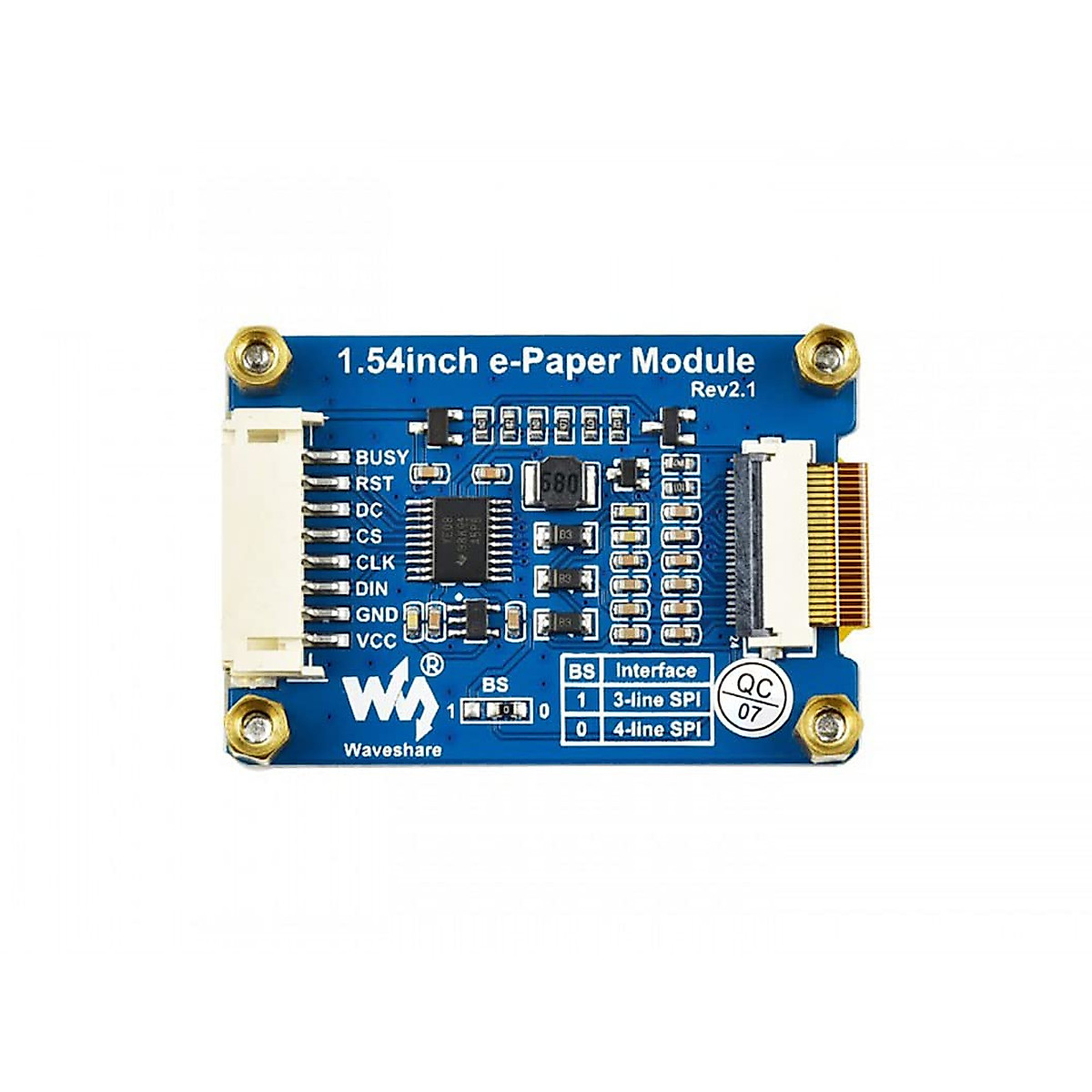 Coolwell Waveshare 1.54 Inch E-Ink Display HAT Epaper Display 200x200 SPI Interface Black White Red Color E-Paper Screen for Raspberry Pi 4B+ 4B 3B+ 3B 2B+ Zero W WH 2 W Jetson Nano