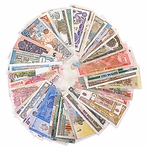 BNCollectibles 50 World Banknotes from 50 Countries – Nice Variety, Expand Your Currency Collection – Authentic, Uncirculated, Suitable for Collectors