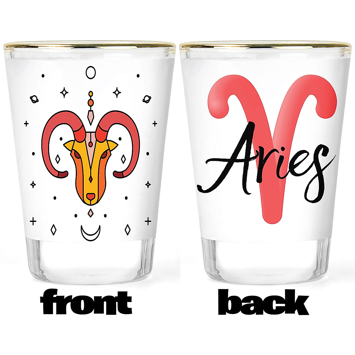 Zodiac Shot Glasses - Aquarius Shot Glass - Aries Shot Glass - Cancer Shot Glass - Capricorn Shot Glass - Gemini Shot Glass - Leo Shot Glass