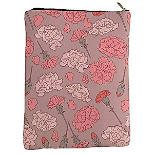 Carnation Book Sleeve - Book Cover for Hardcover and Paperback - Book Lover Gift - Notebooks and Pens Not Included