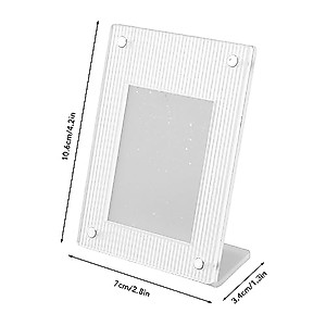 Photo Frame, Personalized Acrylic Simple Cleaning Sturdy Tabletop Photo Frame for Movie Ticket (Transparent (Wave Pattern))