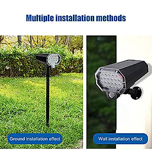 Haowecib Solar Lawn Light, Powerful Solar Wall Lamp 4 Working Modes Rainproof Dustproof for Lighting for Courtyard Garden for Home for Decoration