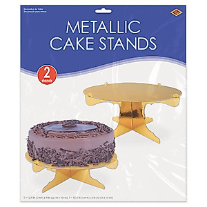 Beistle Golden Metallic Cake Stands